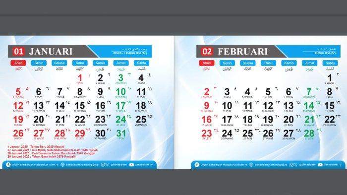 Kalender 2025 Indonesia Jawa Lengkap dengan Weton dan Link Download PDF - Halaman all ...