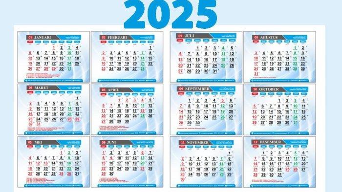 Kalender 2025 Lengkap dengan Tanggal Merah, Libur Lebaran Bisa Sampai 10 Hari - Tribunsumsel.com