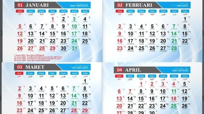 Kalender Februari 2025, Lengkap Penanggalan Jawa Weton dan Daftar Hari ...