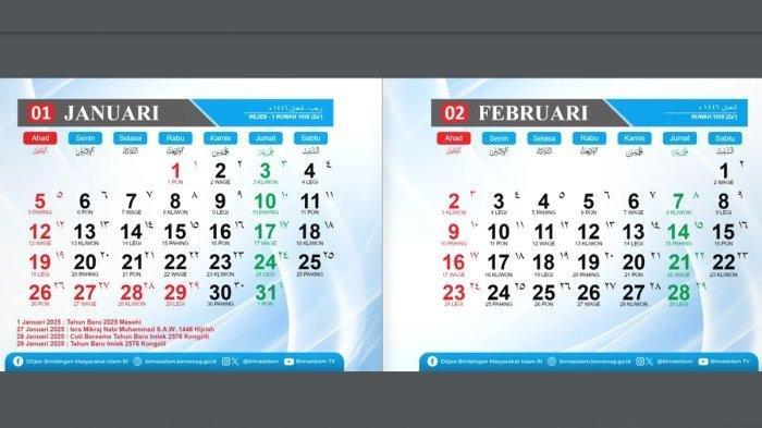 Kalender Jawa 2025 Lengkap dengan Weton, Neptu dan Link Download - Tribunsumsel.com