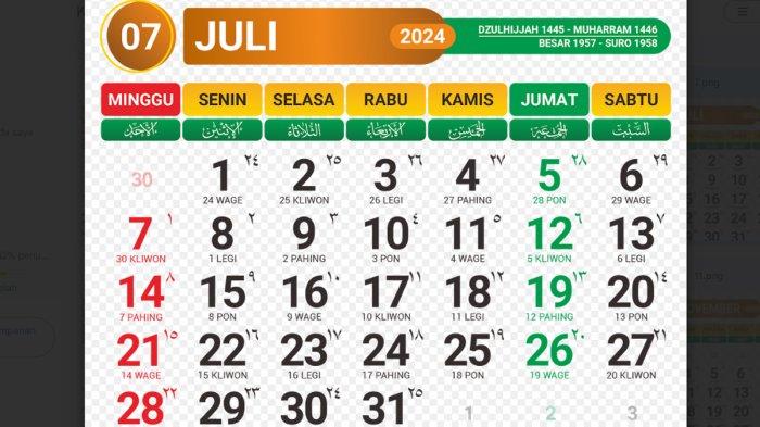 Berita Kalender Jawa Juli 2024 Terbaru Hari Ini - Tribunsumsel.com