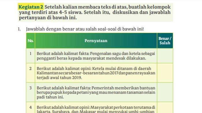 Kalimat Fakta dan Opini, Kunci Jawaban Bahasa Indonesia Kelas 11 Halaman 14 16 17 Kurikulum ...
