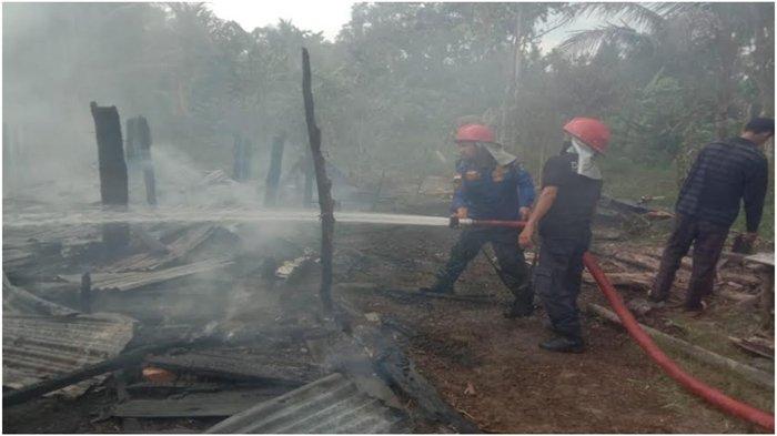 Kebakaran di Desa Celikah OKI, Satu Rumah Panggung Dihuni Lansia Terbakar Tak Bersisa ...