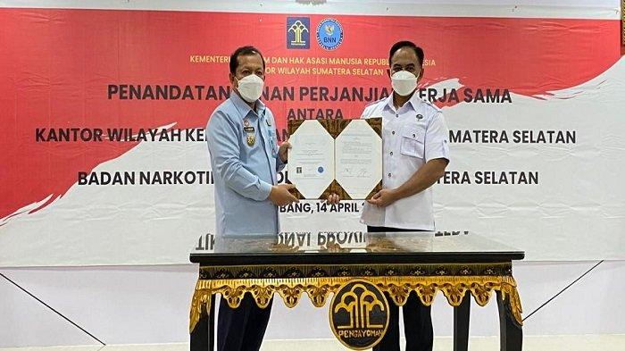 Gandeng BNNP, Kemenkumham Sumsel Komitmen Wujudkan Lapas dan Rutan Bersinar - Tribunsumsel.com