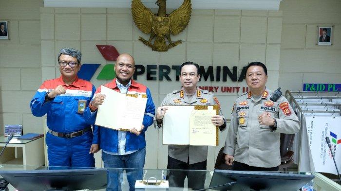 Kilang Pertamina Plaju & Polrestabes Palembang Tandatangani Kerjasama Jaga Keamanan Obvitnas ...