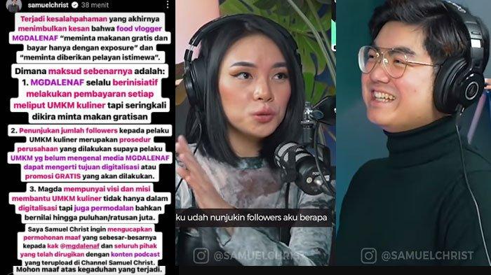 Samuel Christ Buka Suara Mgdalenaf Dihujat Setelah Tampil di Podcastnya Seolah Minta Makan ...