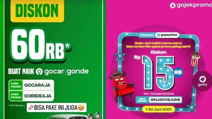 8 Promo Gojek Hari Ini 18 Juni 2023, Diskon Goride dan Gocar Rp60 ribu ...