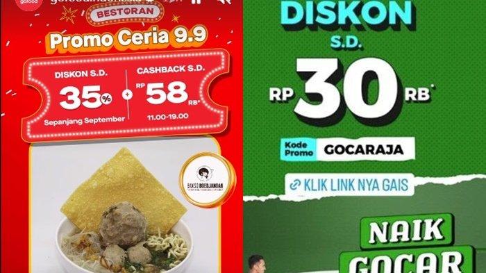 11 Kode Promo Gojek Hari Ini 30 September 2023, GoFood Diskon Rp35 ribu ...