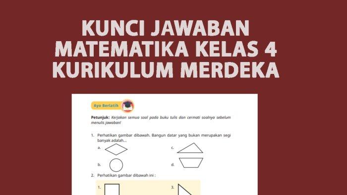 Kunci Jawaban Matematika Kelas 4 Halaman 146 147 Kurikulum Merdeka, Ayo Berlatih - Tribunsumsel.com