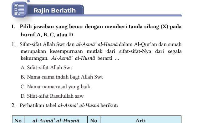 Kunci Jawaban PAI BP Kelas 7 SMP Halaman 45 46 48 Kurikulum Merdeka Semester 1 Tahun 2023 ...