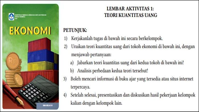Kunci Jawaban, Ekonomi Kelas 11 Halaman 117 Kurikulum Merdeka, Aktivitas 1: Teori Kuantitas Uang ...