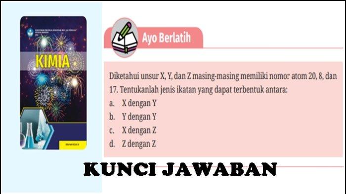 Kunci Jawaban, Kimia Kelas 11 Halaman 43 Kurikulum Merdeka, Ayo Berlatih: Jenis Ikatan Antara ...