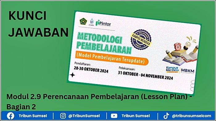 Kunci Jawaban, Modul 2.9 Perencanaan Pembelajaran Lesson Plan - Bagian ...