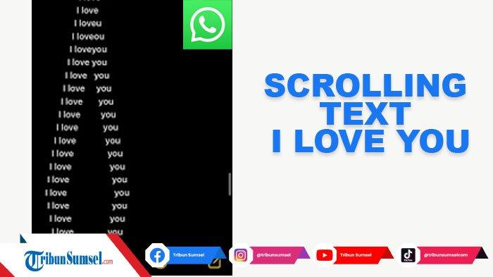 LINK Scrolling Text I Love You Nama Pacar di WhatsApp Viral Tiktok, Ini Cara Membuatnya ...