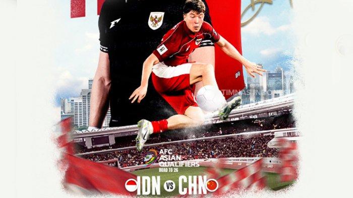 Link Nobar Timnas Indonesia vs China Malam Ini, Kick Off Pukul 20.45 WIB - Tribunsumsel.com
