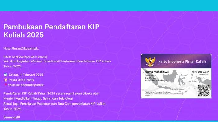Link kipkuliah.kemdikbud.go.id dan Cara Daftar KIP Kuliah 2025, Ini Syarat dan Jadwalnya ...