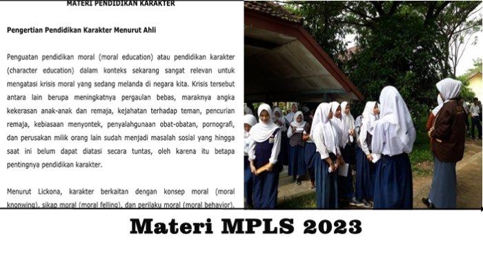 Materi MPLS 2023 Tentang Pendidikan Karakter Lengkap dan Mudah Dipahami Siswa, Ada File PDF ...