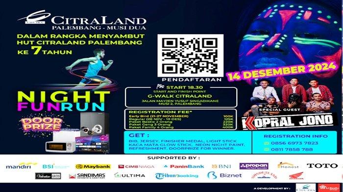 Night Fun Run CitraLand Palembang Digelar 14 Desember 2024, Ada ...
