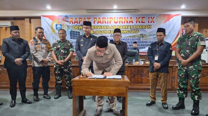 DPRD OKU Umumkan Teddy-Marjito Pasangan Bupati dan Wabup Terpilih di Pilkada 2024 - Tribunsumsel.com