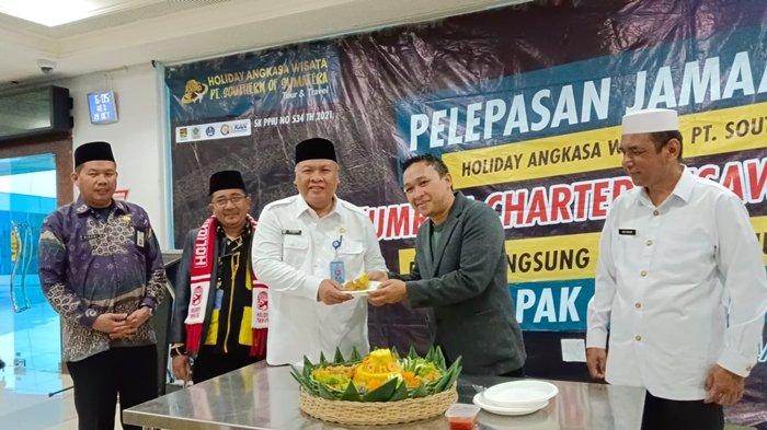 Spesial Pelepasan Jemaah Umrah dan Milda Dedi Suparman - Tribunsumsel.com