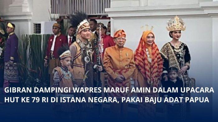 Penampilan Gibran dan Jan Ethes di Upacara HUT ke 79 RI di Istana Merdeka, Pakai Baju Adat Papua ...