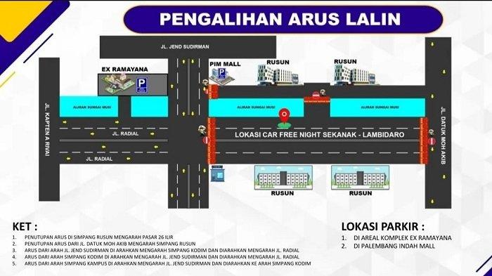 Car Free Night Palembang Resmi Dibuka, Berikut Pengalihan Lalu Lintas ...