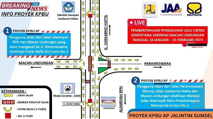 Pengalihan Arus Lalu Lintas Simpang Macan Lindungan Palembang Mulai ...