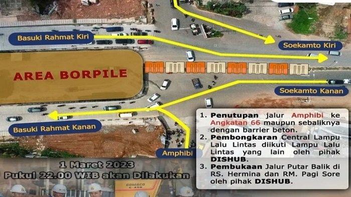 Penutupan Simpang Sekip 66 Palembang Proyek Fly Over Mulai Malam Ini ...