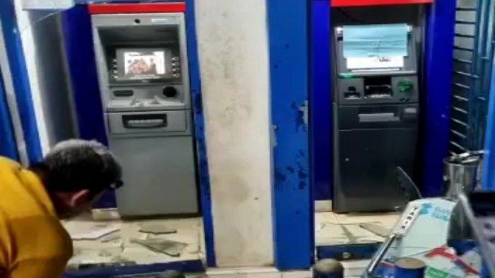 Geger, Perusakan ATM Bank di Tulung Selapan OKI, Polisi Ungkap Sosok Pelaku - Tribunsumsel.com