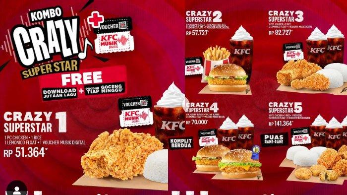 Promo KFC Hari ini 11 Februari 2023, Paket Komplit Kombo Crazy Ayam ...