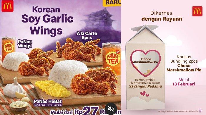 Promo McDonalds Hari ini 14 Februari 2023, Ada Menu Baru Ayam Bawang Korea dan Choco Marshmallow ...
