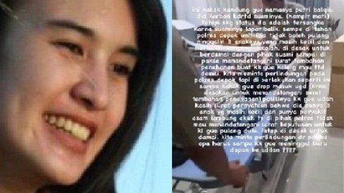 Duduk Perkara Putri Balqis Wanita Korban KDRT Malah Ditetapkan Tersangka dan Ditahan, Suaminya ...