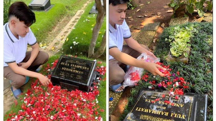 Momen Ruben Onsu Kunjungi Makam Olga Syahputra-Julia Perez di Momen ...