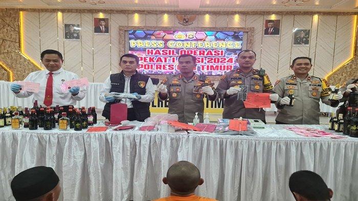 20 Hari Operasi Pekat I Musi 2024 Polres Oku Timur Berhasil Ungkap 43