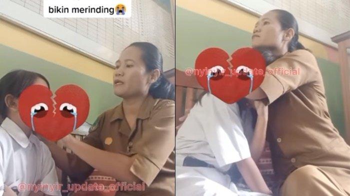 Viral Curhat Pilu Bocah SD dari Keluarga Broken Home, Nangis Dipeluk Guru Bikin Warganet Haru ...