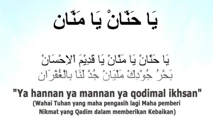 Shoalwat Ya Hannan ya Mannan Lirik Arab Latin dan Artinya - Tribunsumsel.com