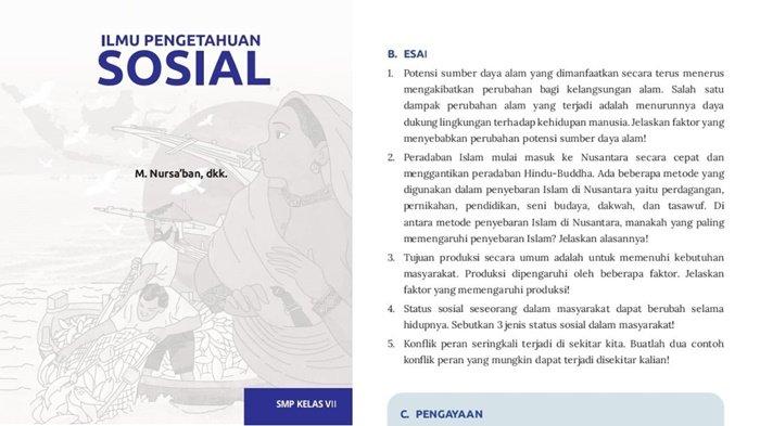 Soal dan Kunci Jawaban IPS Kelas 7 SMP/MTs Halaman 199 Kurikulum Merdeka Tema 3 - Tribunsumsel.com