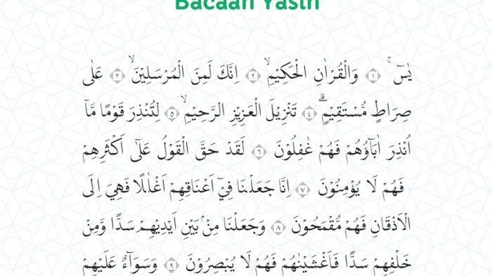 Surat Yasin Ayat 1-83 Latin Mudah Dibaca dan Artinya - Tribunsumsel.com