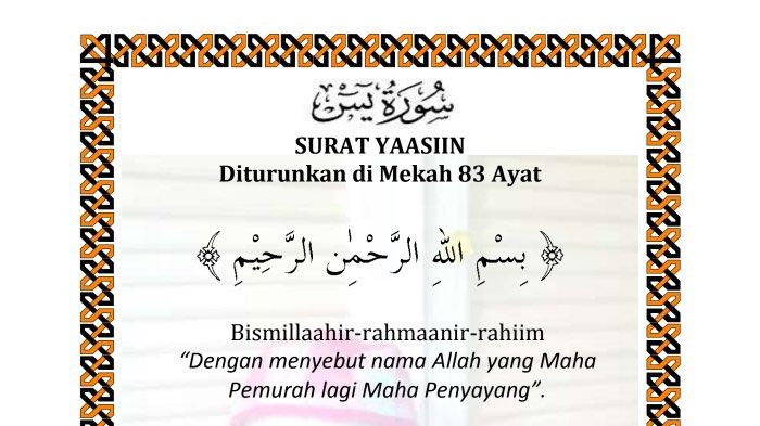 Surat Yasin Latin Mudah Dibaca Lengkap Tersedia Link PDF - Tribunsumsel.com