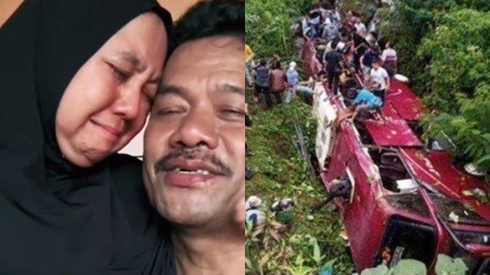 Dipeluk Istri, Tangis Romyani Sopir Bus Kecelakaan di Guci setelah jadi Tersangka : Semoga Sabar ...
