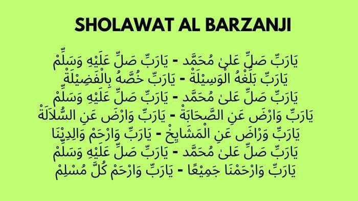 Teks Bacaan Al Barzanji Lengkap dengan Arab dan Artinya Beserta Link PDF - Tribunsumsel.com