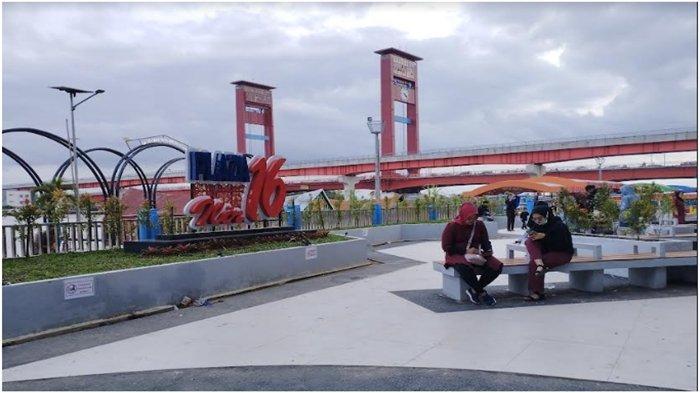 Tempat Wisata di Palembang Terbaru 2023, Plaza 16 Ilir Lengkap Perahu Tradisional - Tribunsumsel.com
