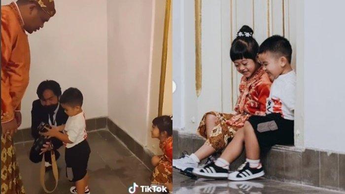 Momen Nahyan Cucu Presiden Jokowi Ganggu Fotografer Nikahan Kaesang, Cekikikan Bareng Sedah ...