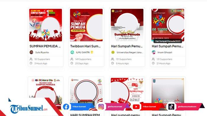 20 Twibbon Hari Sumpah Pemuda 2023 Menarik, Lengkap dengan Cara Pasangnya - Tribunsumsel.com