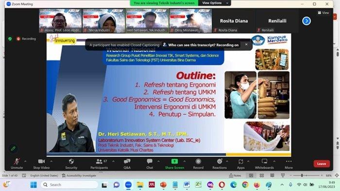 UBD Gelar Webinar Nasional, Diikuti 141 Peserta UMKM dari 11 Kota - Tribunsumsel.com