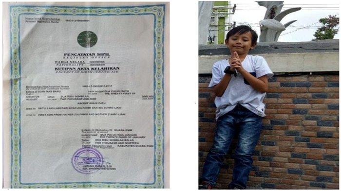 Cerita Bocah Viral di Muara Enim Punya Nama Unik Urutan Abjad 'ABCDEF ...