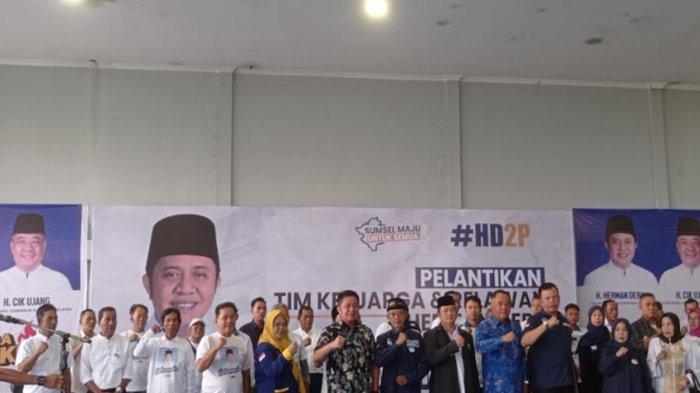 Bakal Maju di Pilgub Sumsel 2024 Herman Deru-Cik Ujang Lantik 32 Tim Keluarga dan Relawan ...