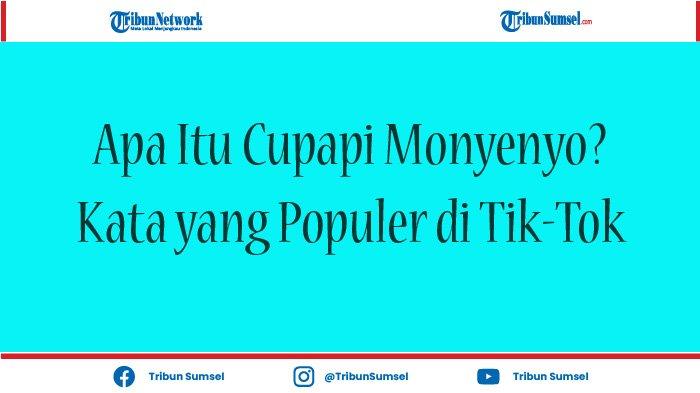 Apa Itu Cupapi Monyenyo, Ini Arti Kata yang Populer di Aplikasi Tik-Tok ...