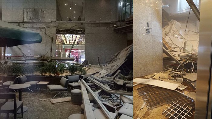 Selasar Atap Tower II Gedung BEI Ambruk Ini Kumpulan Foto-Fotonya dari ...