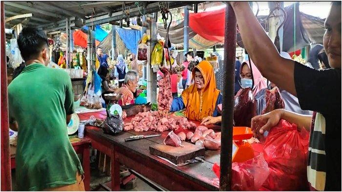 Jelang Lebaran Idul Fitri 1443 H, Harga Daging Sapi di Pasar Kayu Agung Naik Rp 20 Ribu per kg ...